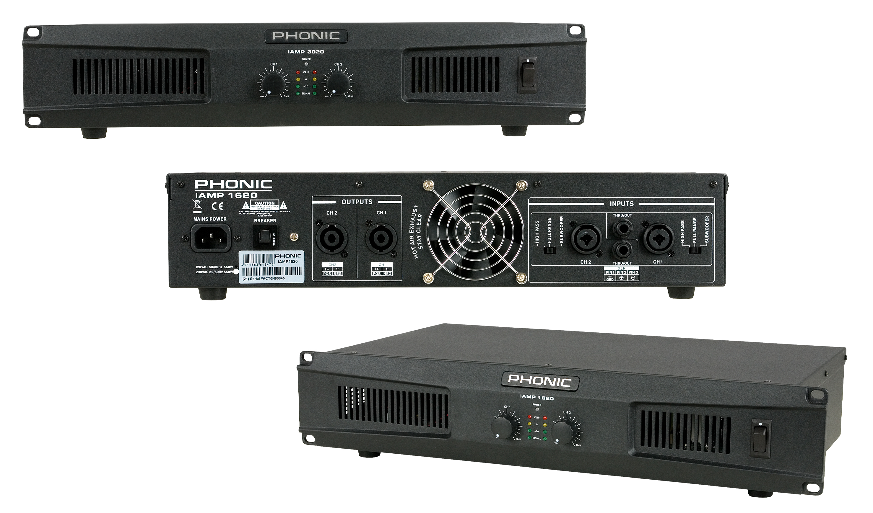 NAMM 2015: Neue Phonic iAmp Digitalendstufen iAmp 1620 V1 und iAmp 3020 ...