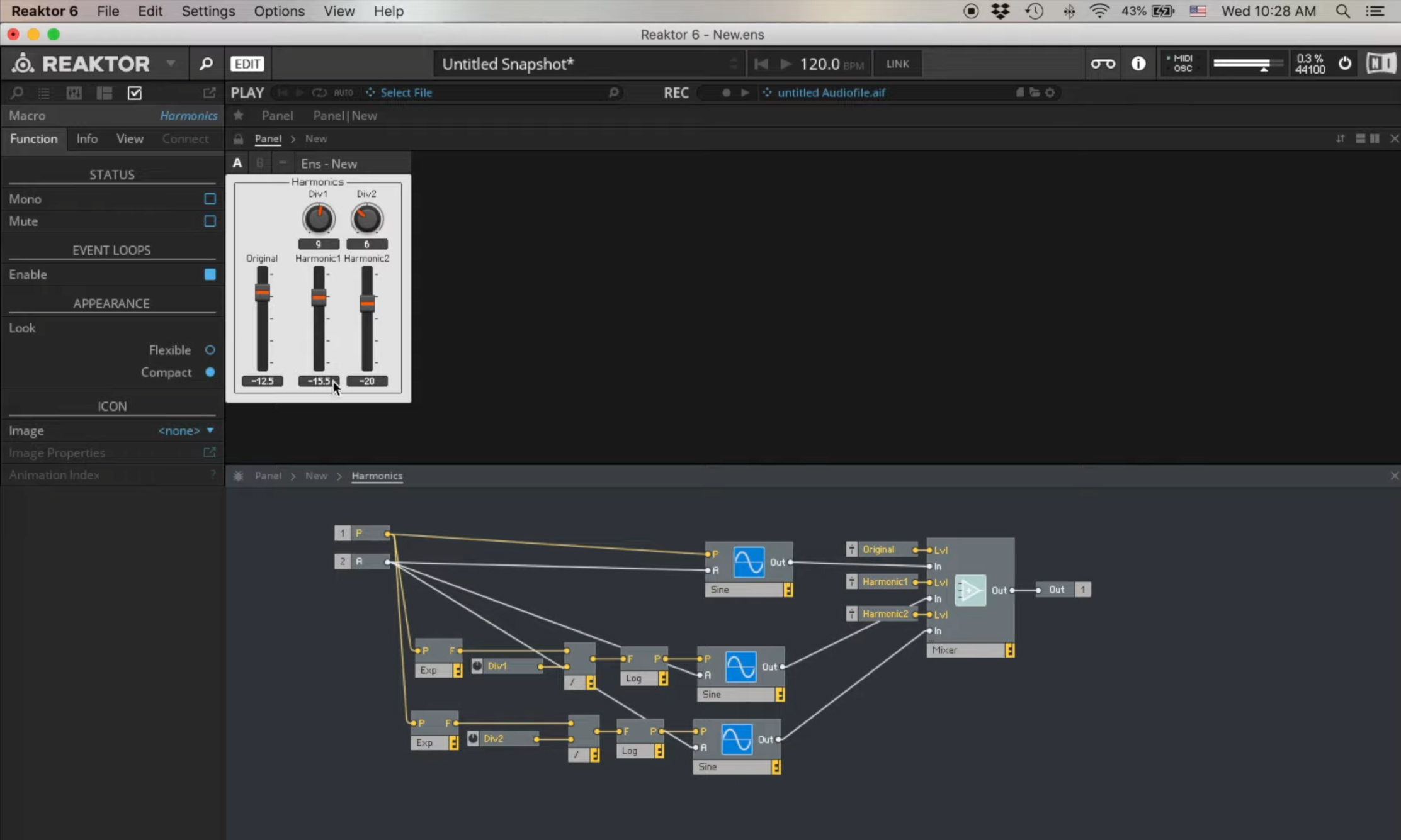 Erstellung eines subharmonischen Synthesizers in NI Reaktor - Bonedo
