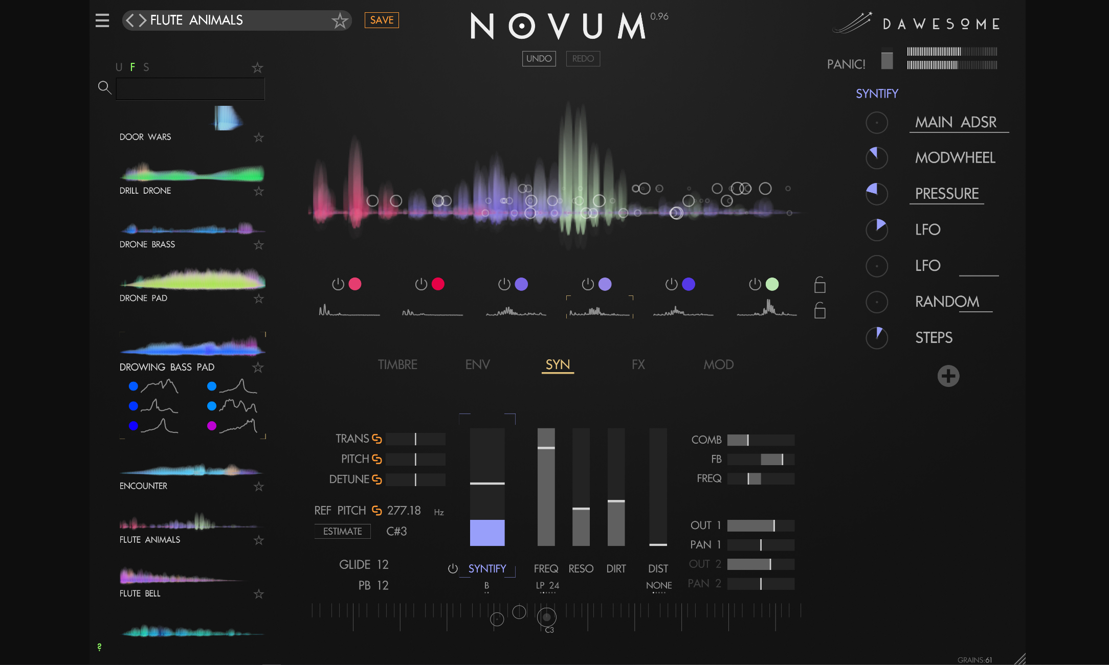 Tracktion Novum – Granular-Synthesizer von Dawesome - Bonedo