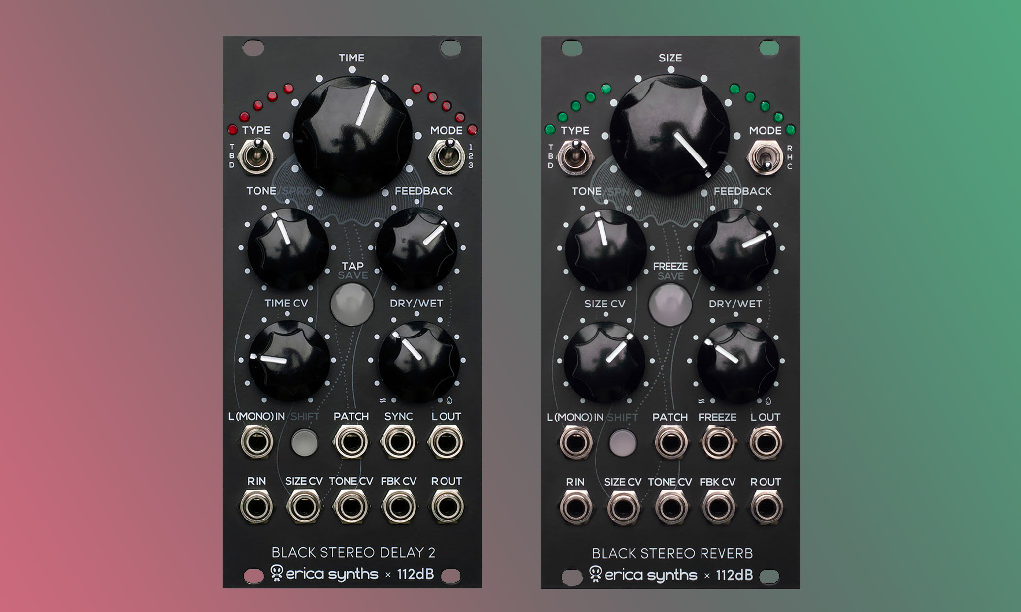 Erica Synths Black Stereo Delay 2 und Black Stereo Reverb jetzt erhältlich - Bonedo