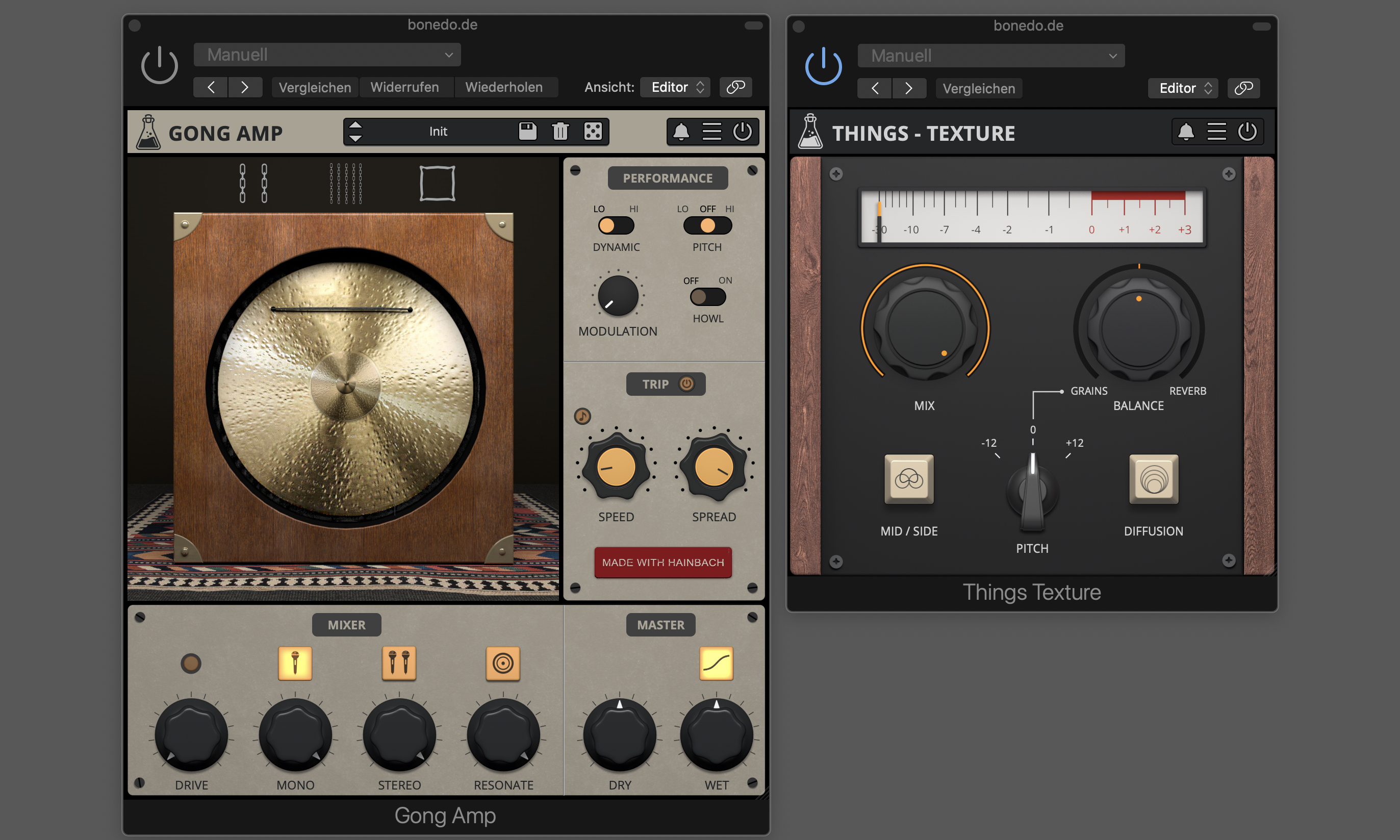 AudioThing Gong Amp & Things Texture Test - Bonedo