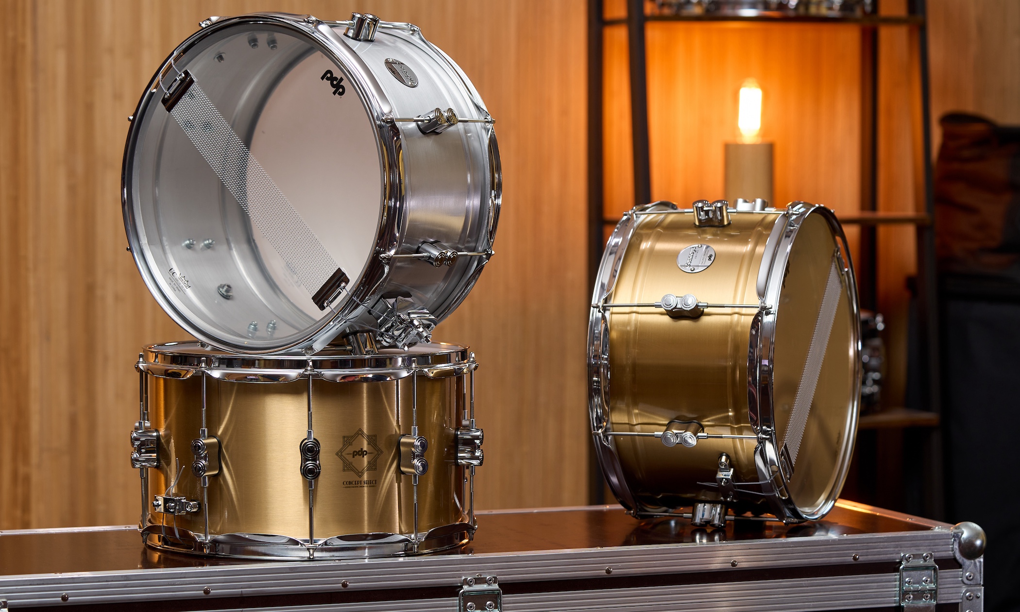 PDP Concept 14“ x 8“ Brushed Aluminum, Brass und Bronze Select Snare ...